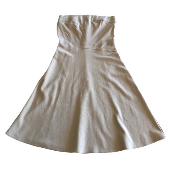 Jacob | Dresses | Vintage Beige Stretchy Y2k Structured Fit Flare Tube ...